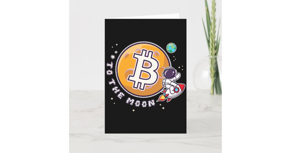 BTC to the moon - Bit Me QR Code We Accept Btc Thank You Card | Zazzle
