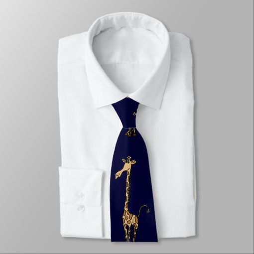 BU- Amazing Giraffe Cartoon Necktie | Zazzle