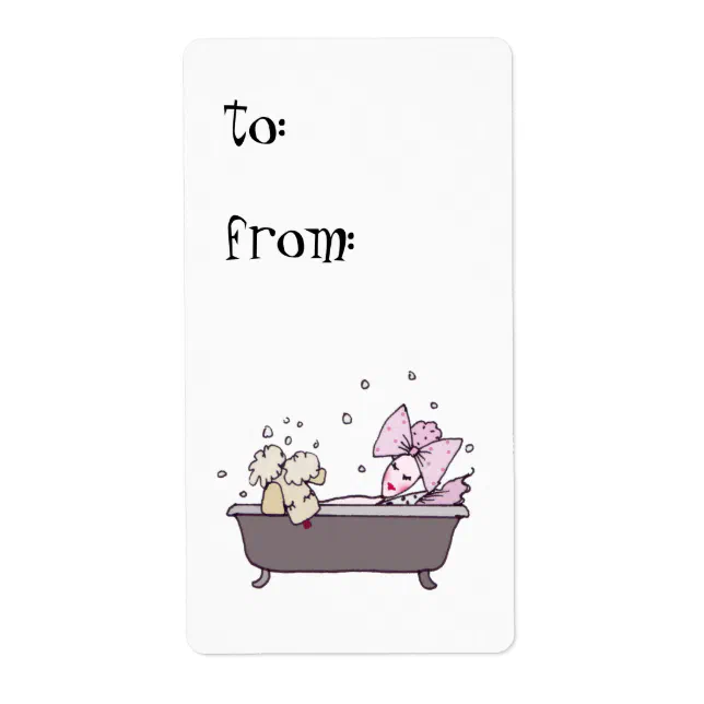 Bubble Bath, At the Spa Gift Labels | Zazzle