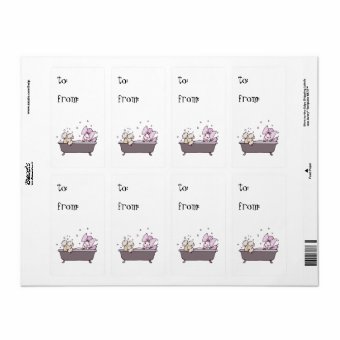 Bubble Bath, At the Spa Gift Labels | Zazzle