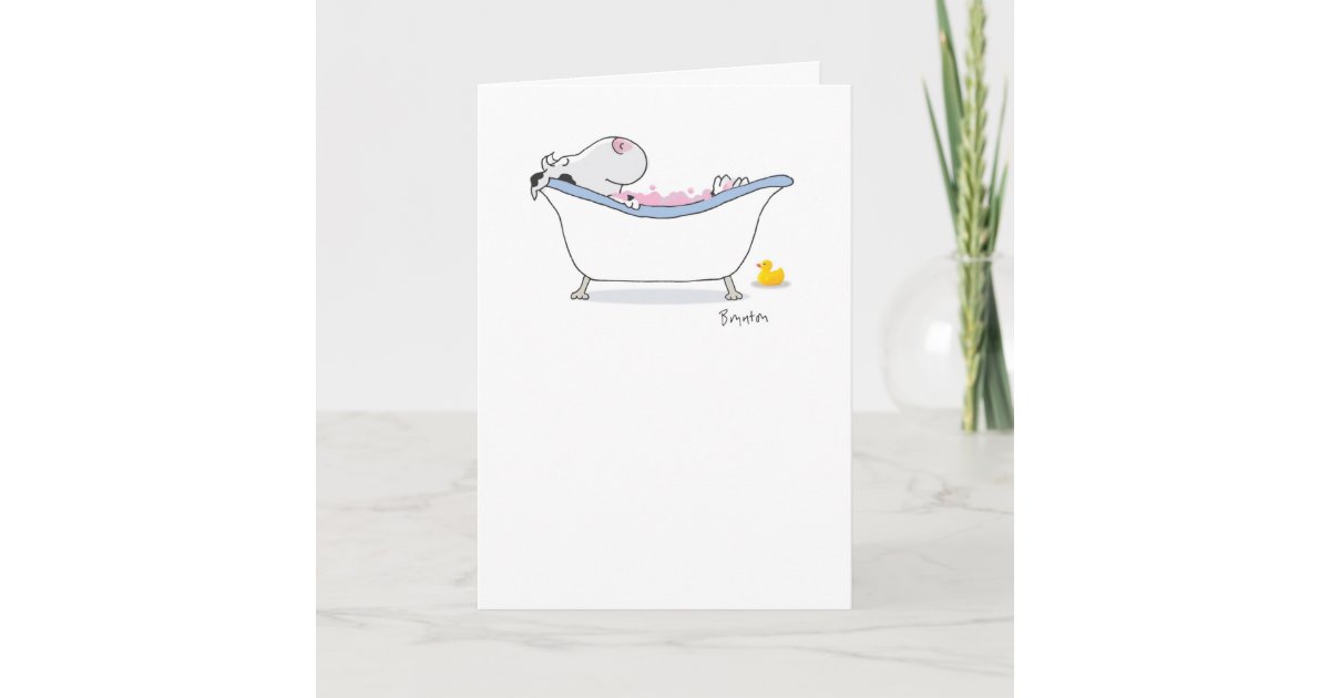 BUBBLE BATH CARD | Zazzle
