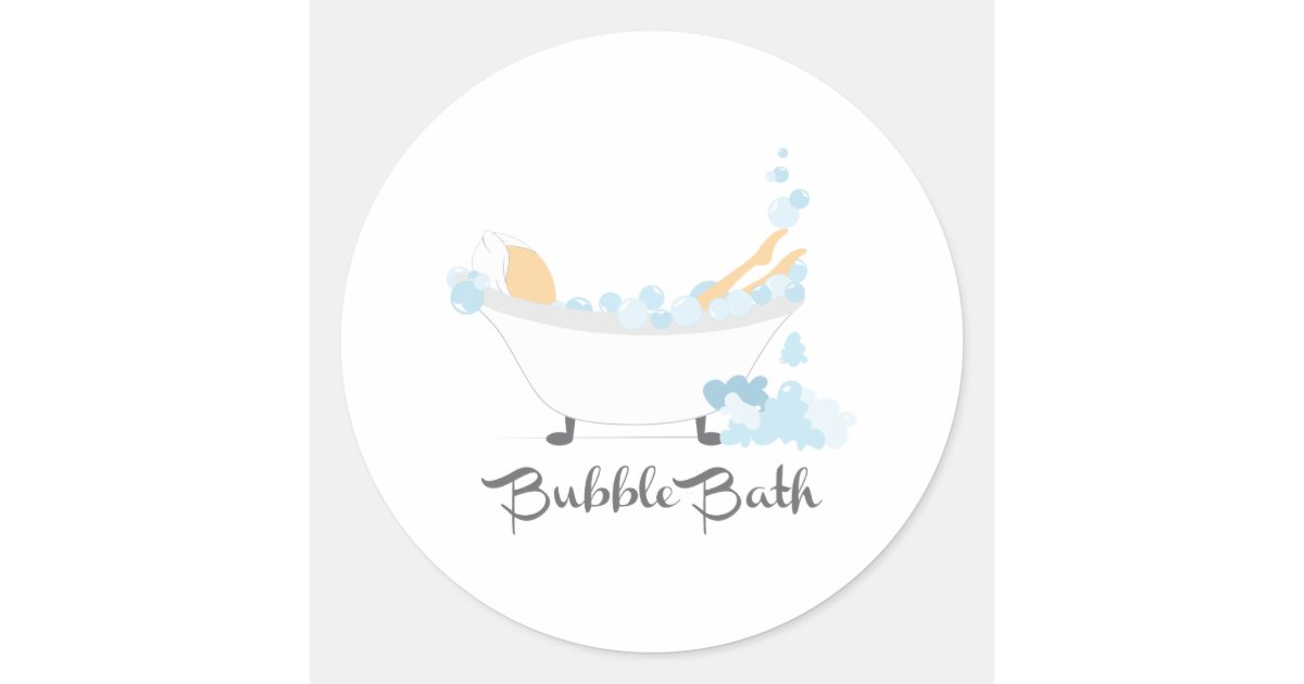 Bubble Bath Classic Round Sticker | Zazzle