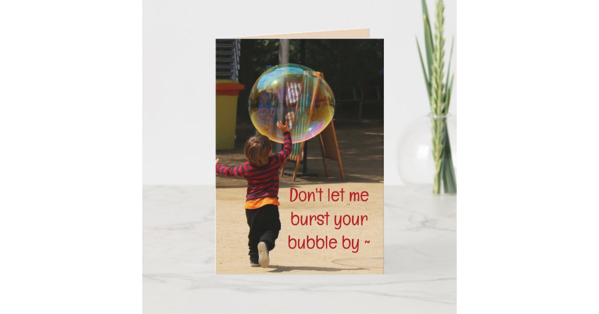 BUBBLE BIRTHDAY CARD FOR ANYONE | Zazzle