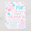 Bubble Birthday Invitation, Pop On Over Invitation | Zazzle