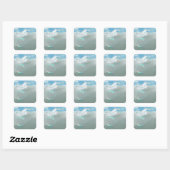 Bubble, Blue Square Sticker | Zazzle