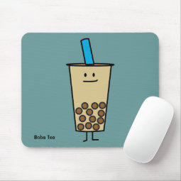 Bubble Boba Pearl Milk Tea Tapioca balls Mouse Pad | Zazzle