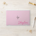 Bubble Gum Pink Hot Pink Custom Cursive Name HP Laptop Skin | Zazzle