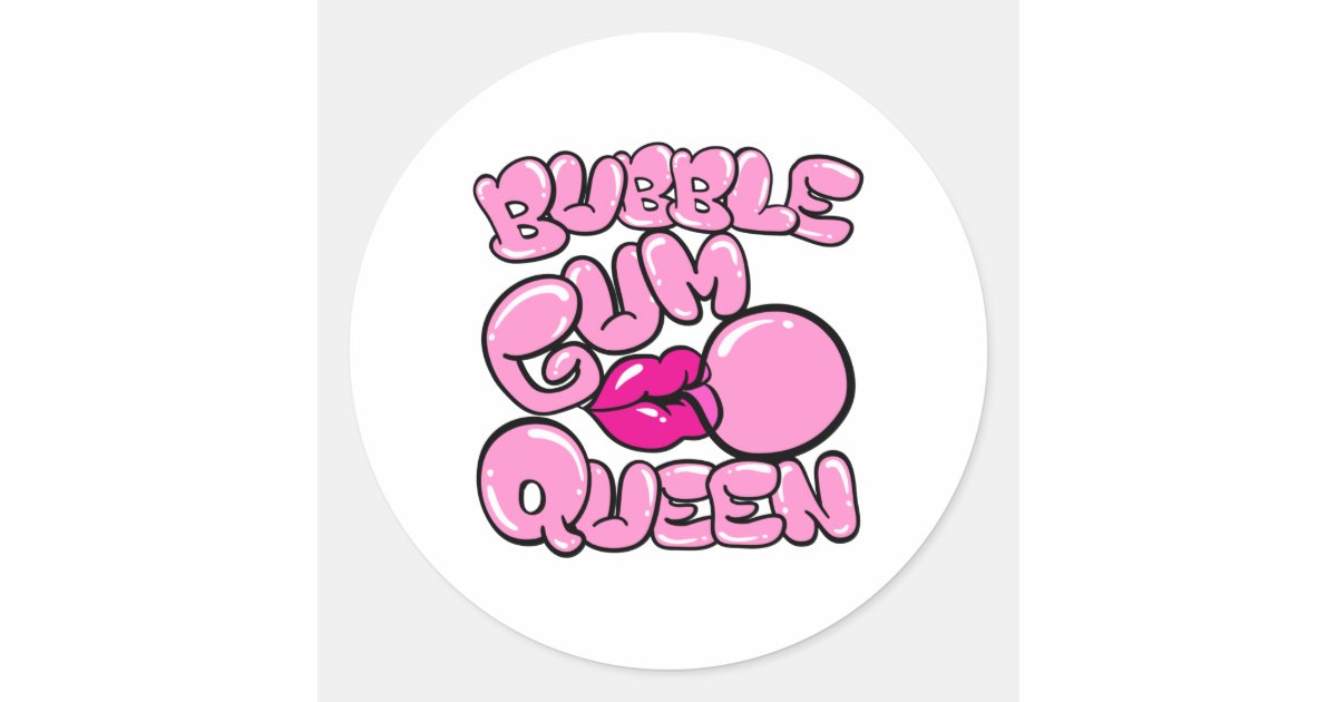 Bubble Gum Queen Bubblegum Classic Round Sticker | Zazzle