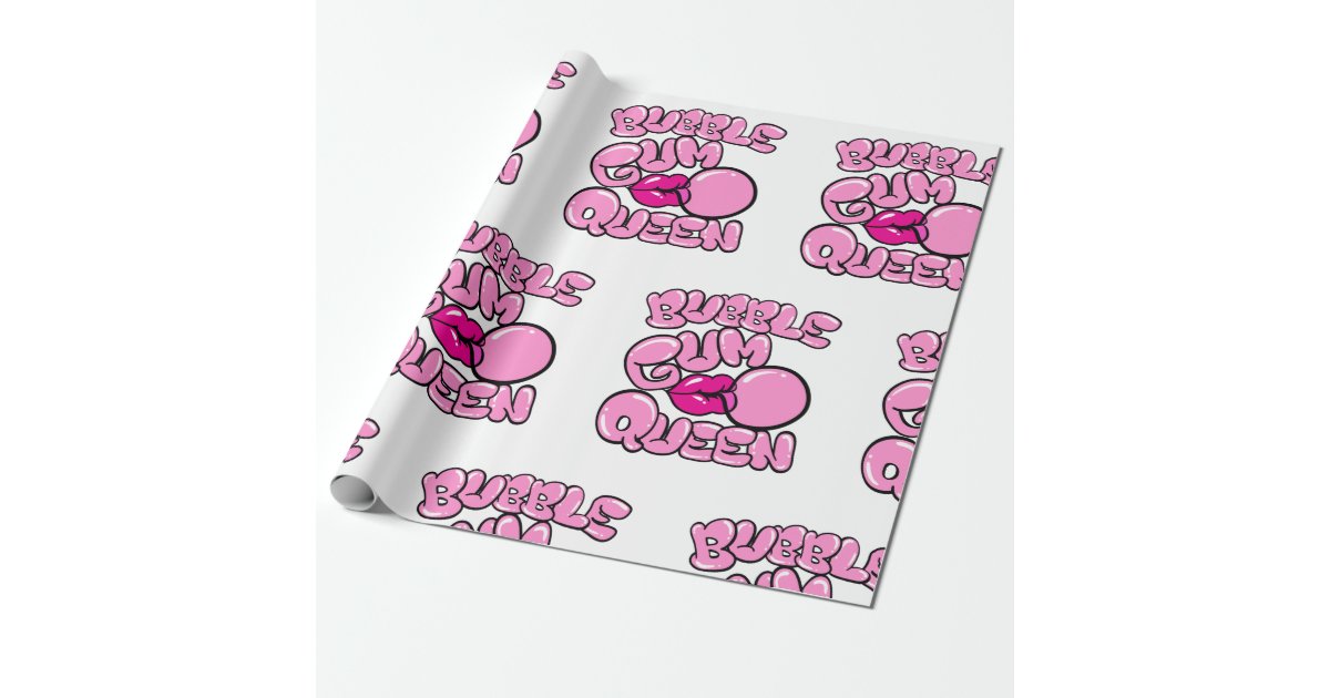 Bubble Gum Queen Bubblegum Wrapping Paper | Zazzle