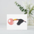 Bubble Gum Toucan Blowing Bubble Postcard | Zazzle
