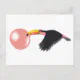 Bubble Gum Toucan Blowing Bubble Postcard | Zazzle