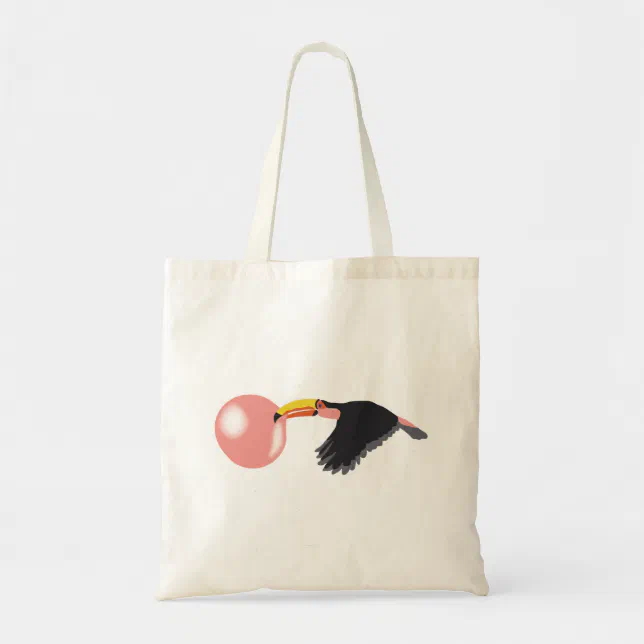 Bubble Gum Toucan Blowing Bubble Tote Bag | Zazzle