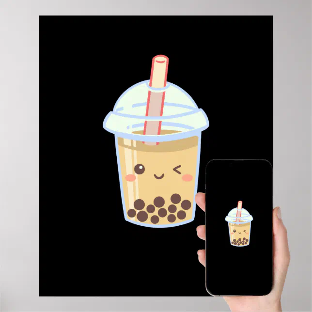 Bubble Milk Tea Boba Cute Poster | Zazzle