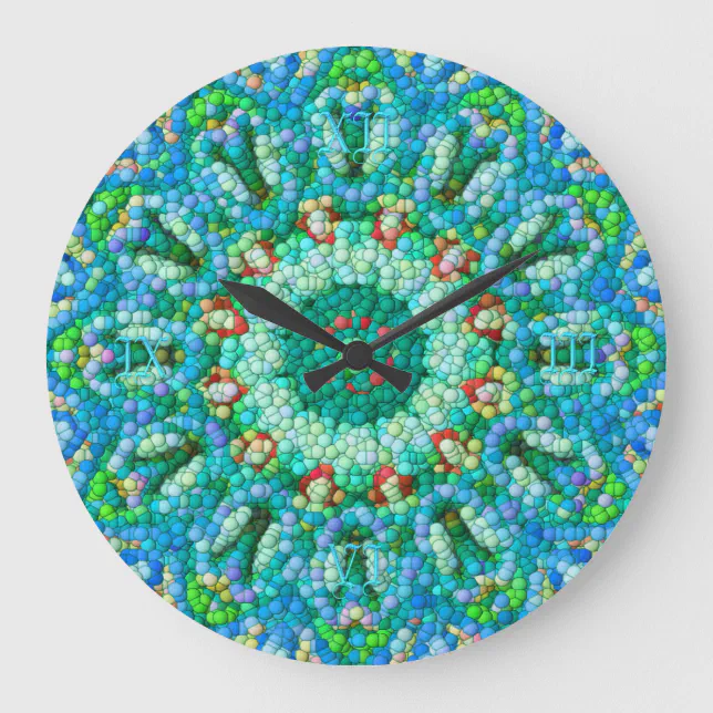 Bubble-Mosaic Clock I | Zazzle