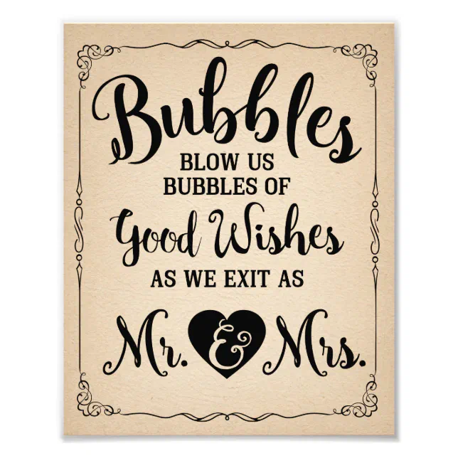 bubble sign wedding or party sign | Zazzle