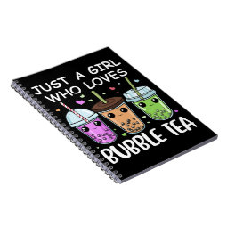 Bubble Tea Gifts Girls Kawaii Bubble Tea Notebook | Zazzle