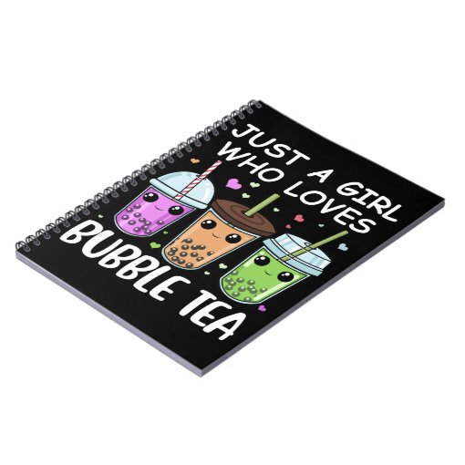 Bubble Tea Gifts Girls Kawaii Bubble Tea Notebook | Zazzle