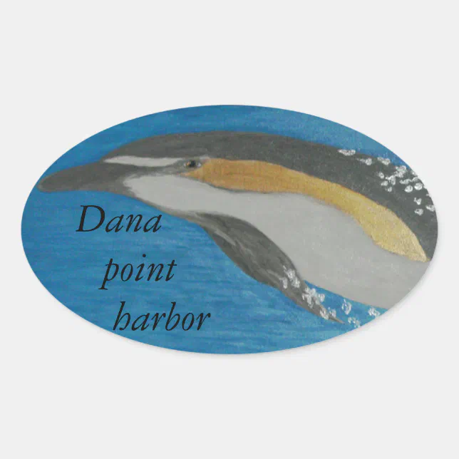 Bubblepacific bumper stickers, Dana point harbor Oval Sticker | Zazzle