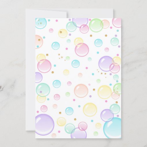 Bubbles Birthday Invitation Pop Birthday | Zazzle