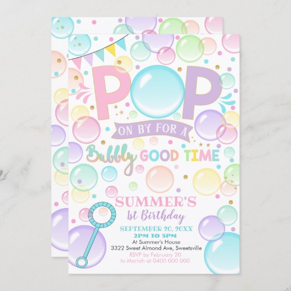 Bubble Invitations | Zazzle