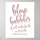 Rose Gold Bubble Send Off Poster | Zazzle.com