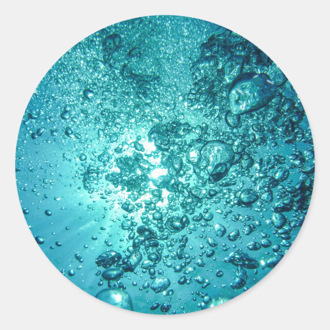 Bubbles Under the Sea Classic Round Sticker | Zazzle