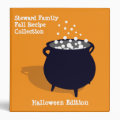 Bubbling cauldron potion orange Halloween recipe Binder | Zazzle