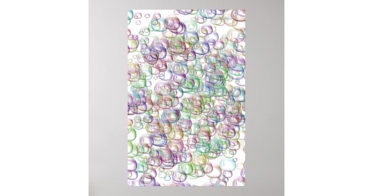 BUBBLING FUN POSTER | Zazzle