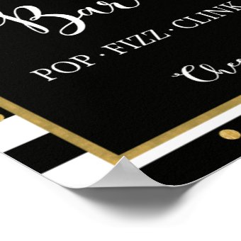 Bubbly Bar Pop Fizz Clink Sign | Zazzle