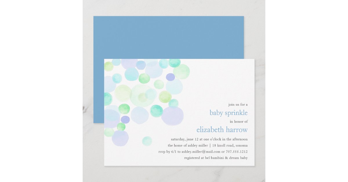 Bubbly Blue | Baby Sprinkle Invitation | Zazzle.com