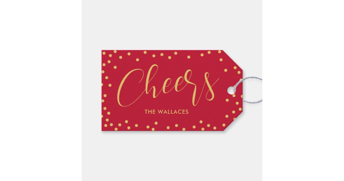 Bubbly Cheer Holiday Tag Christmas Gift Tags | Zazzle
