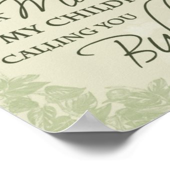 Bubby Poster | Zazzle