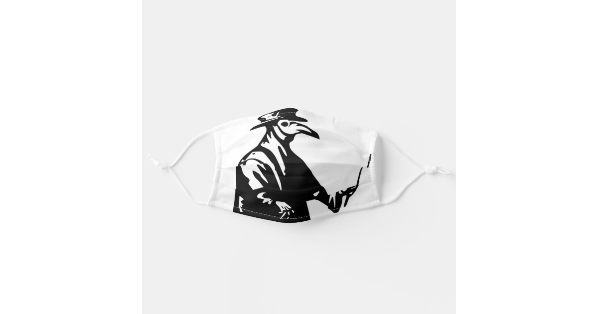 Bubonic Plague Seventeenth-century Beak Doctor Adult Cloth Face Mask ...