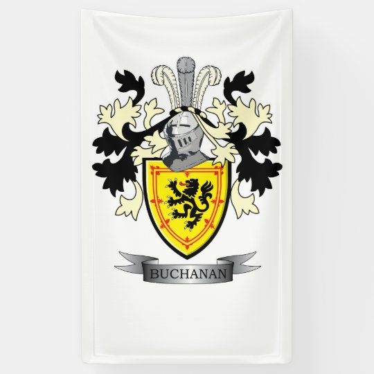 Buchanan Family Crest Coat of Arms Banner | Zazzle.com