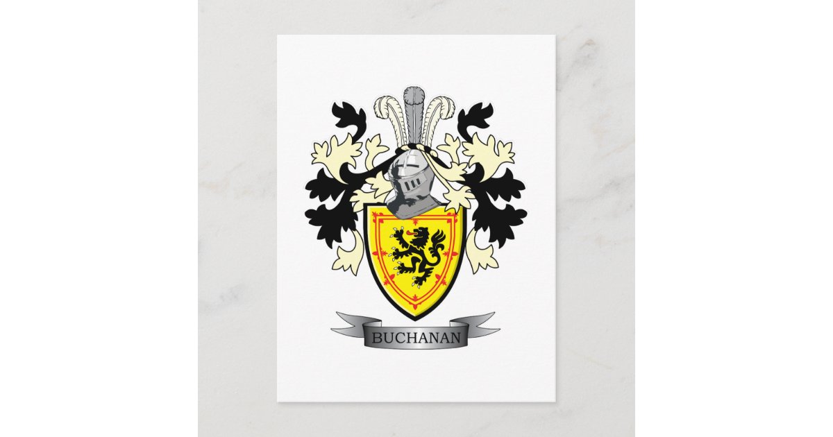 Buchanan Family Crest Coat of Arms Postcard | Zazzle