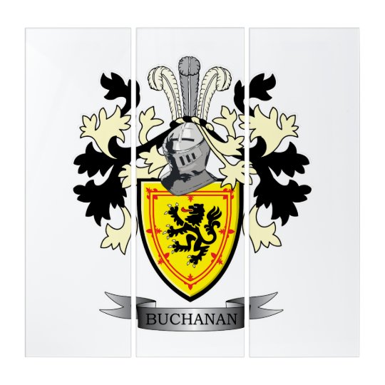 Buchanan Family Crest Coat of Arms Triptych | Zazzle.com