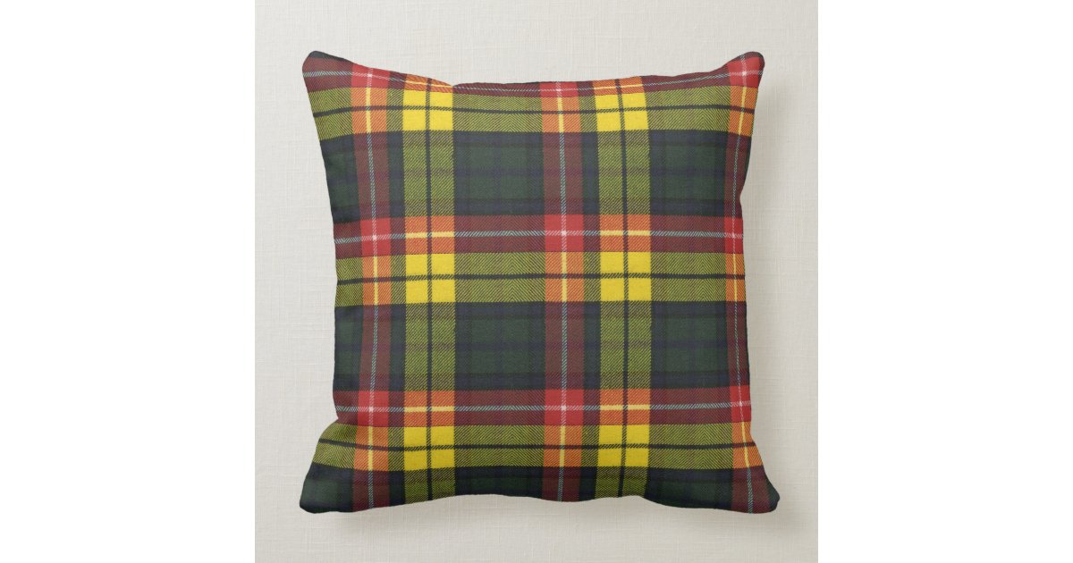 Buchanan Modern Original Scottish Tartan Throw Pillow | Zazzle.com