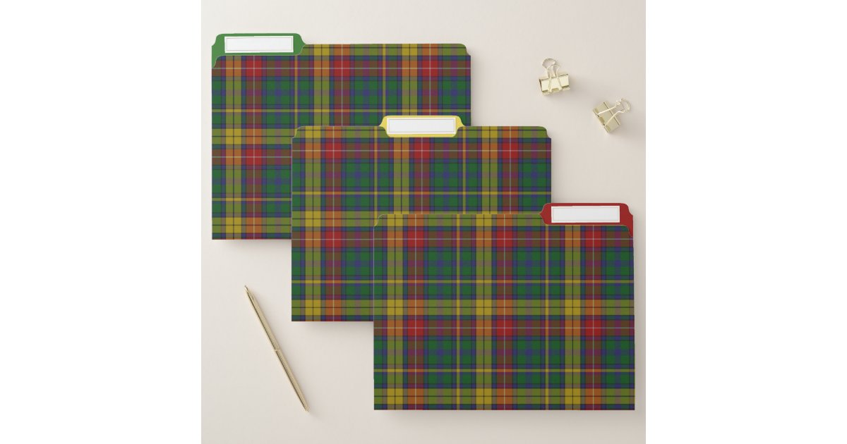 Buchanan Tartan Plaid File Folder Set | Zazzle