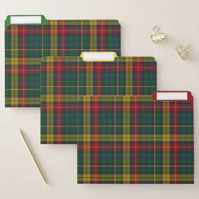 Buchanan Tartan Plaid File Folder Set | Zazzle