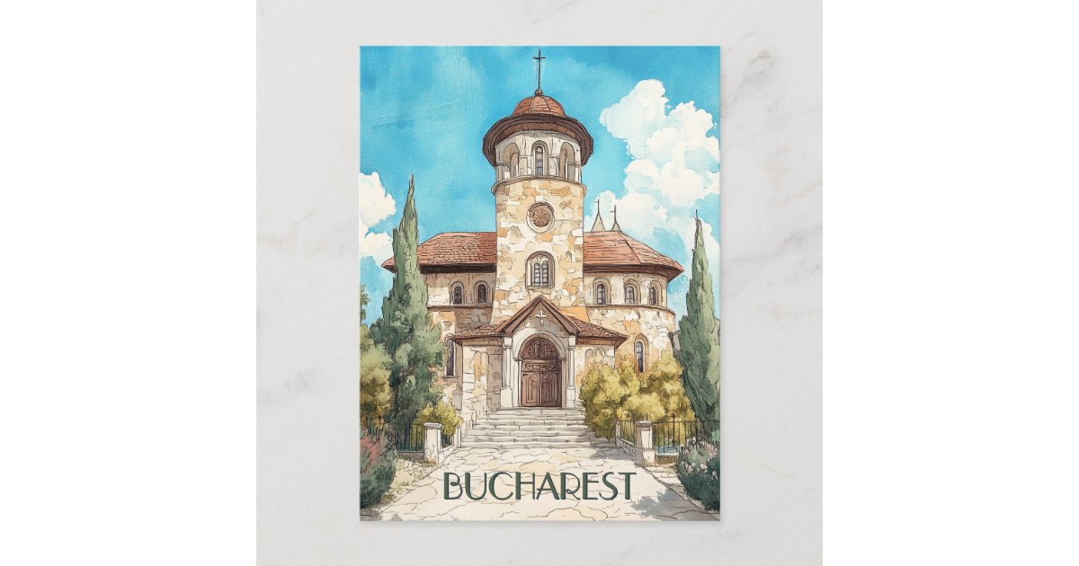 Bucharest Romania Travel Postcard | Zazzle