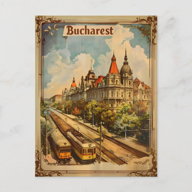 Bucharest Vintage Postcard | Zazzle