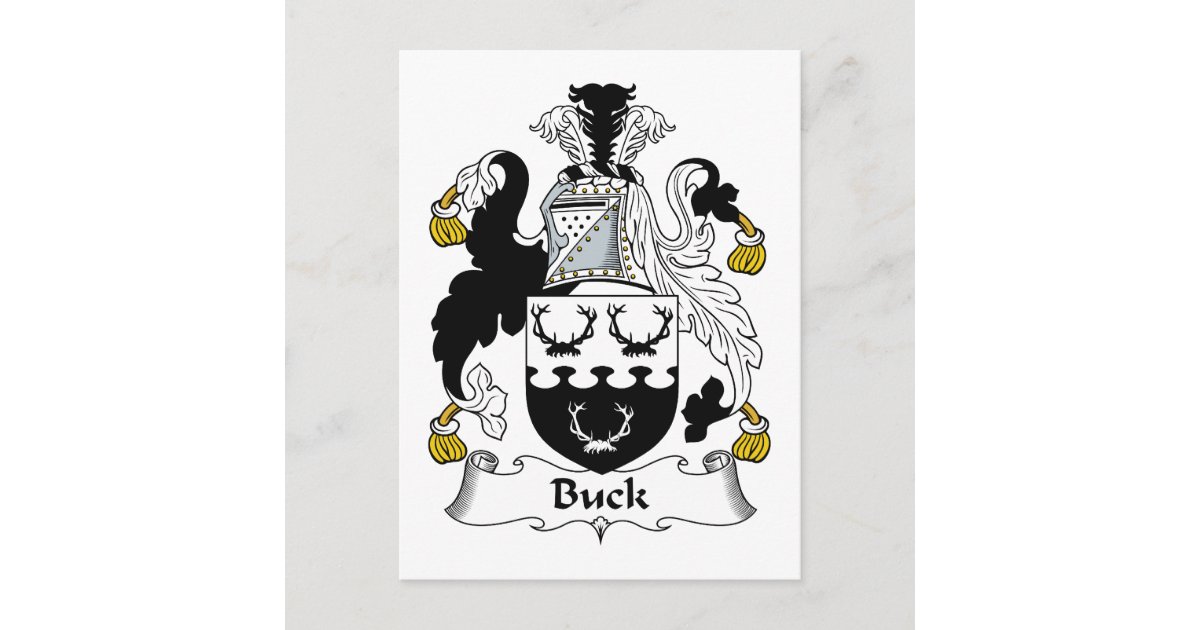 Buck Family Crest Postcard | Zazzle