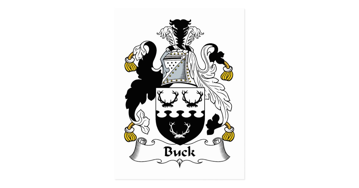 Buck Family Crest Postcard | Zazzle