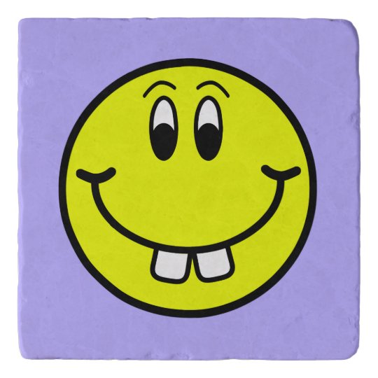 Buck Teeth Smiling Face Emoji Stone Trivet | Zazzle.com