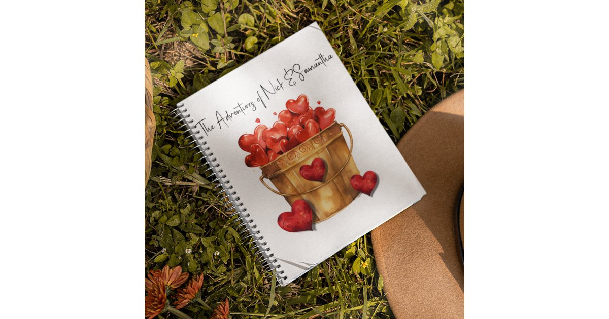 Bucket Full of Love Spiral Notebook | Zazzle