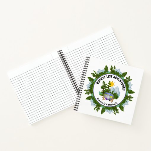 BUCKET LIST ADVENTURES Personalized Notebook | Zazzle