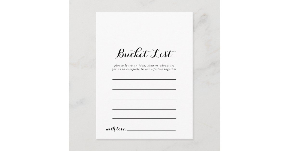 Bucket List Cards | Zazzle