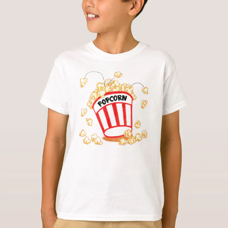 Bucket of Popcorn T-Shirt | Zazzle