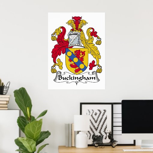 Buckingham Family Crest Poster | Zazzle