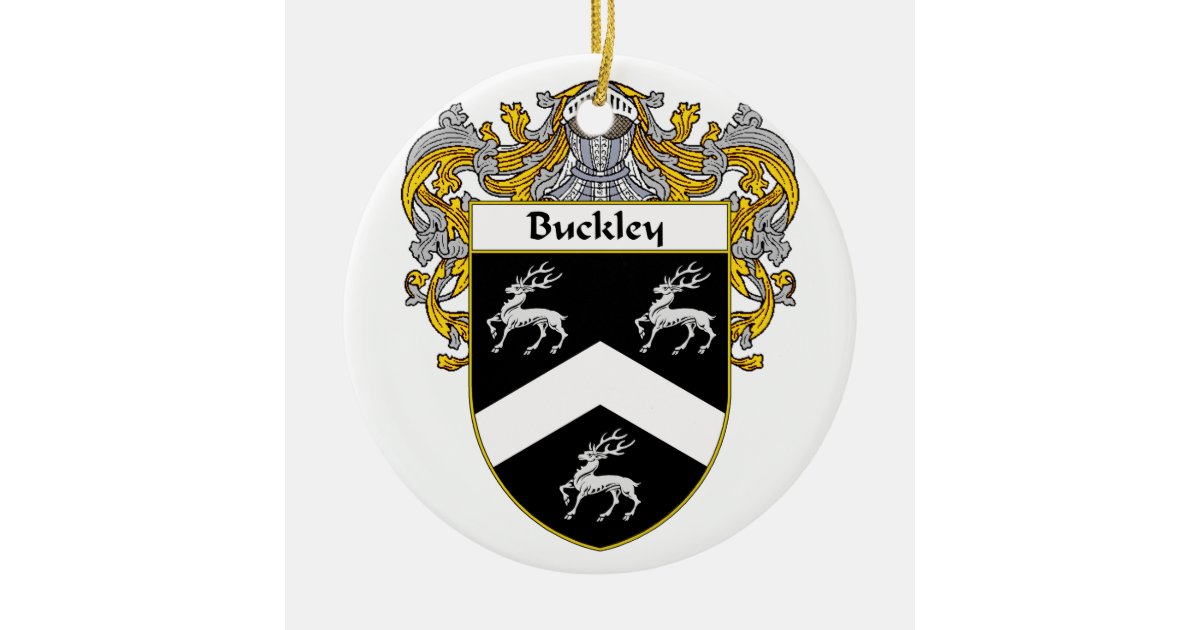 Buckley Coat of Arms/Family Crest Ceramic Ornament | Zazzle